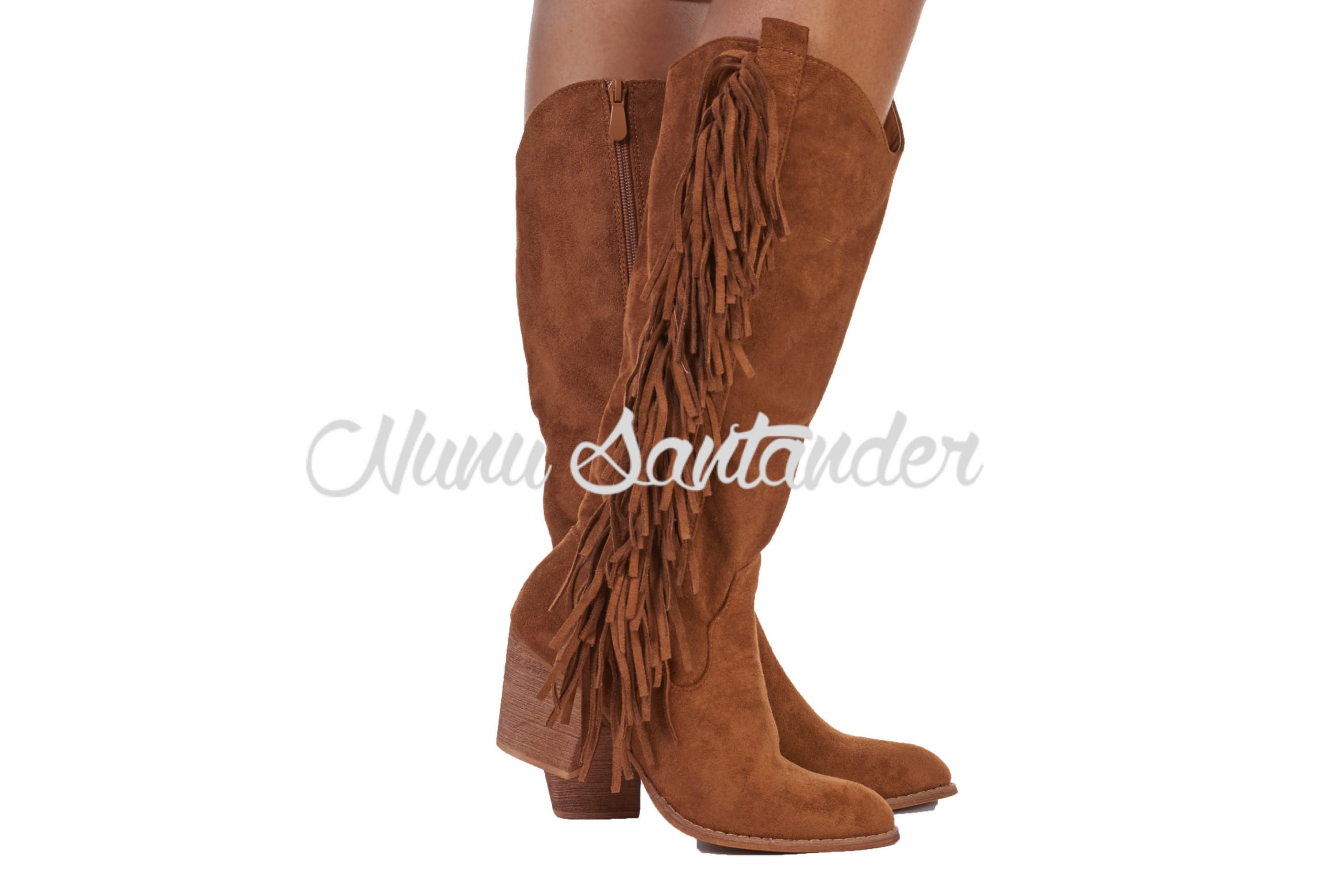 Botas de piel con flecos online. Botas con flecos bohochic