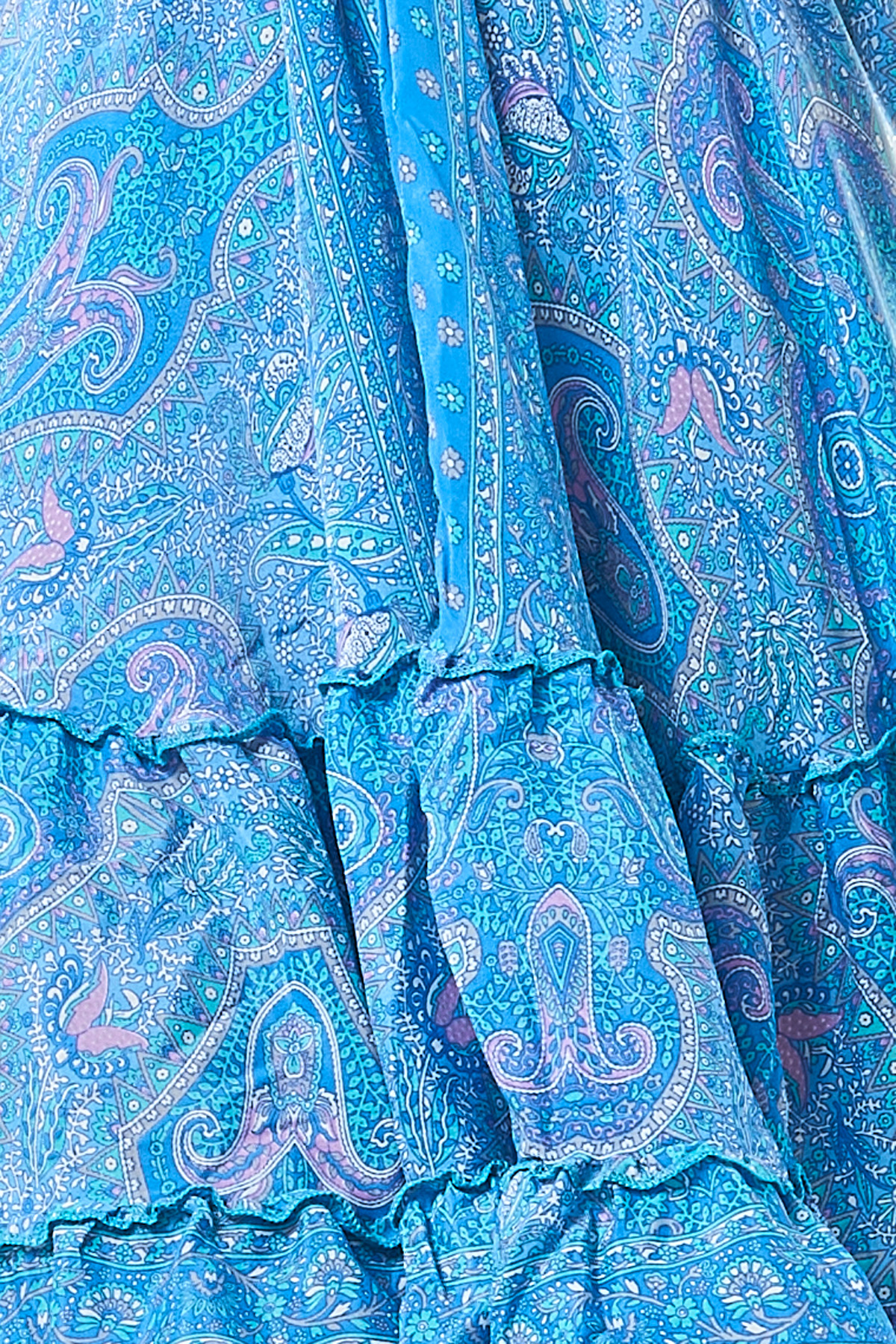 Vestido de seda Nipula Azul. - Nunu Santander