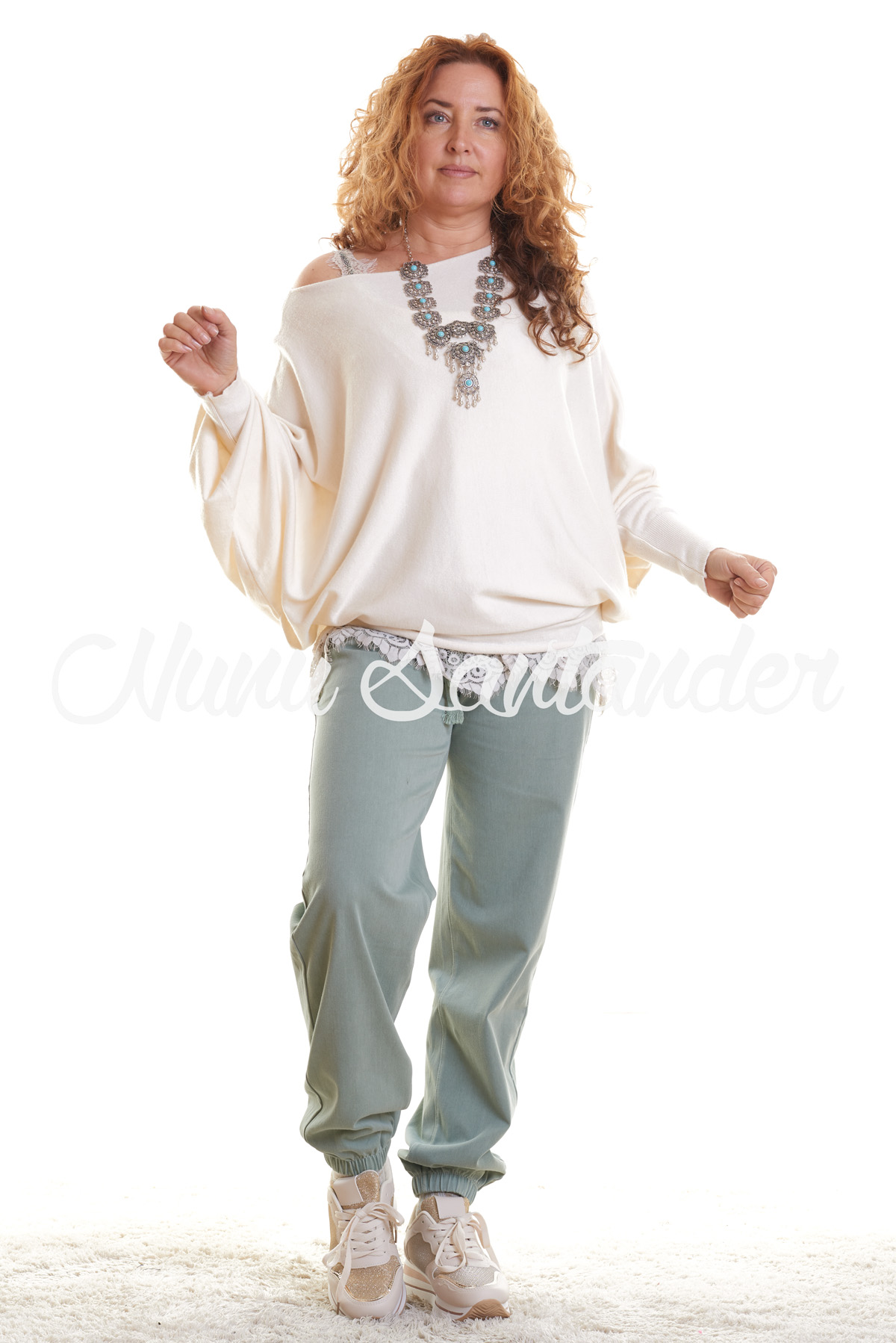 Pantalón Trelli Verde agua - Nunu Santander