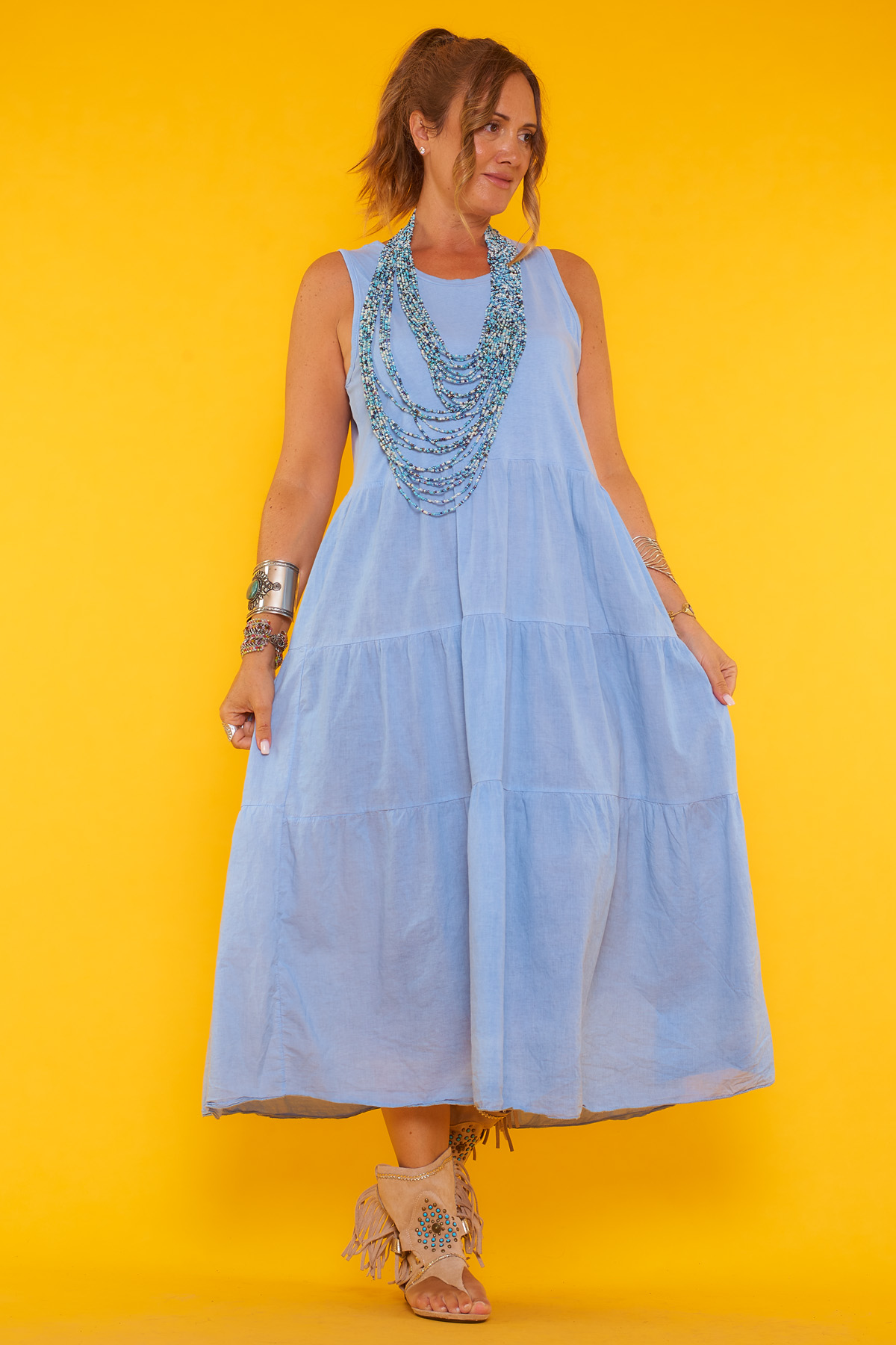 Vestido Largo Sin Mangas Pilario - Nunu Santander