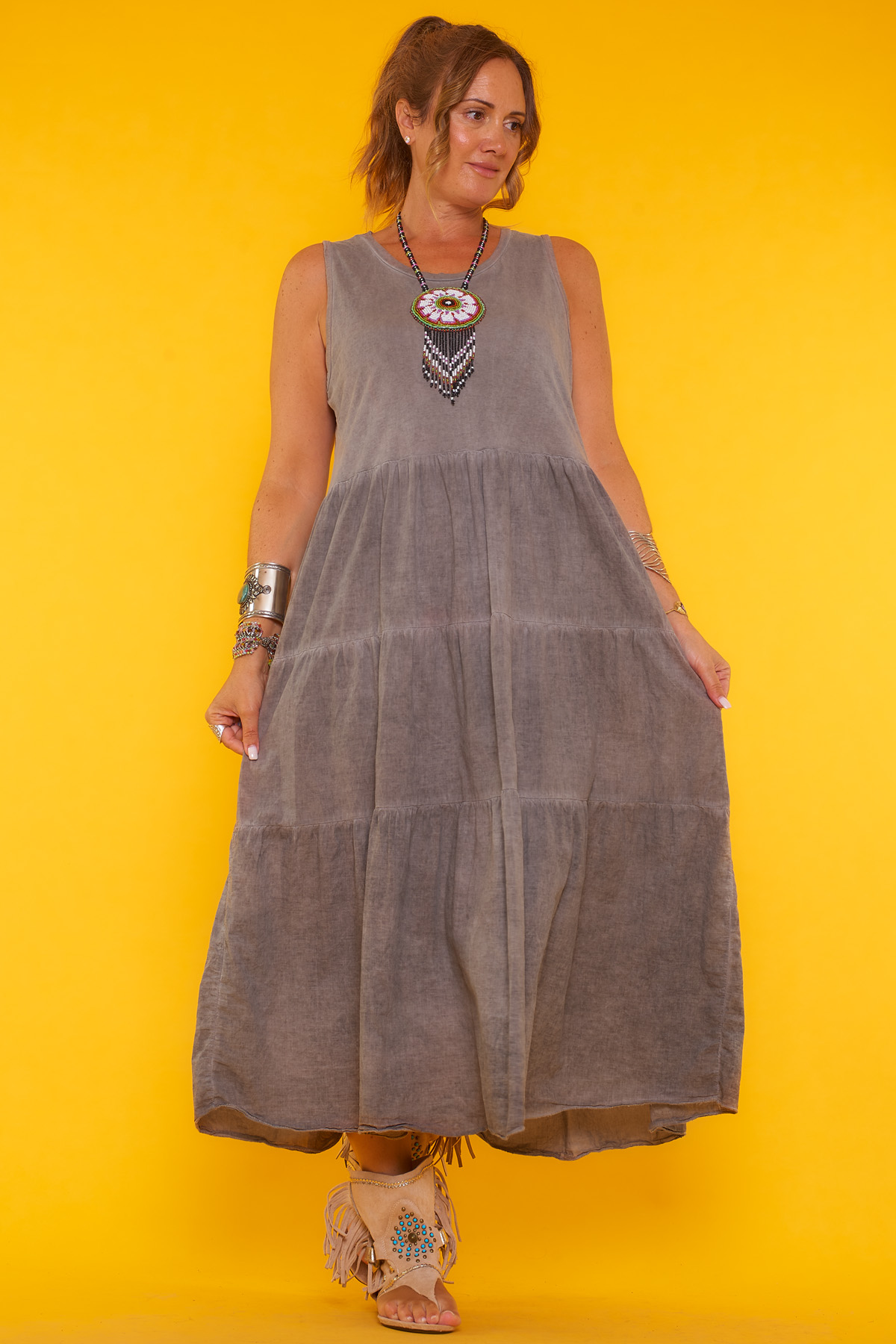 Vestido Largo Sin Mangas Pilario - Nunu Santander